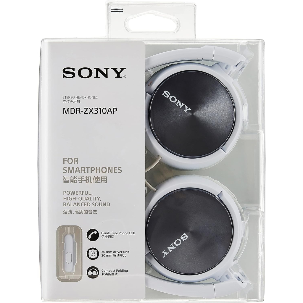 Sony Zx Series Mdr-zx310 Fone De Ouvido Over-ear Branco | Shopee Brasil