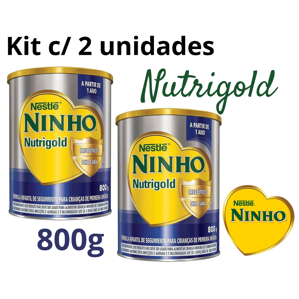 Ninho Nutrigold - kit c/ 2 unid. de 800g cada - Fórmula Infantil Ninho ...
