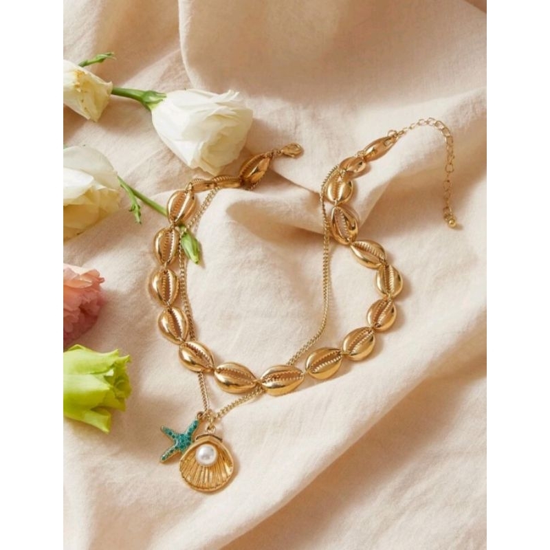 Colar feminino praia e olho grego | Shopee Brasil