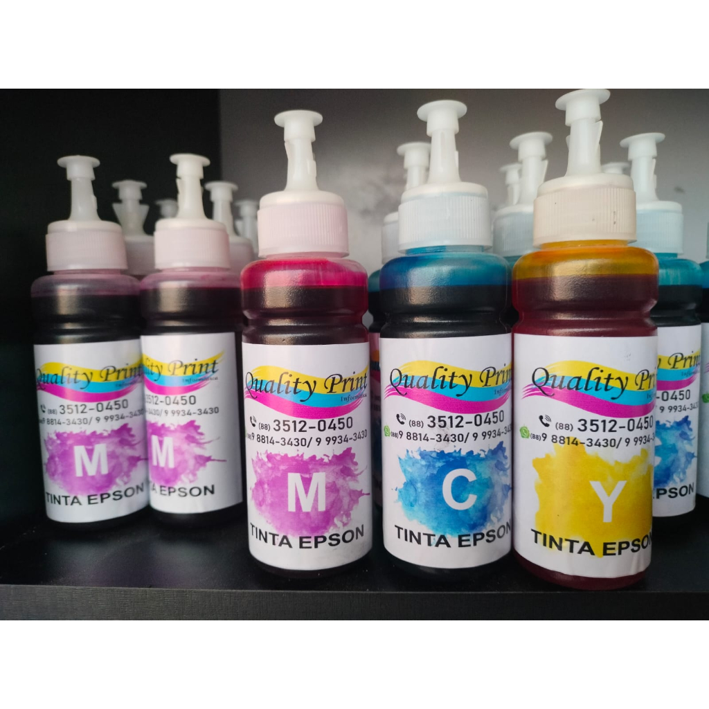 KIT 4 Tintas Epson 1ª LINHA -L355 L365 L375 L380 L395 L396 L310 L3150 ...