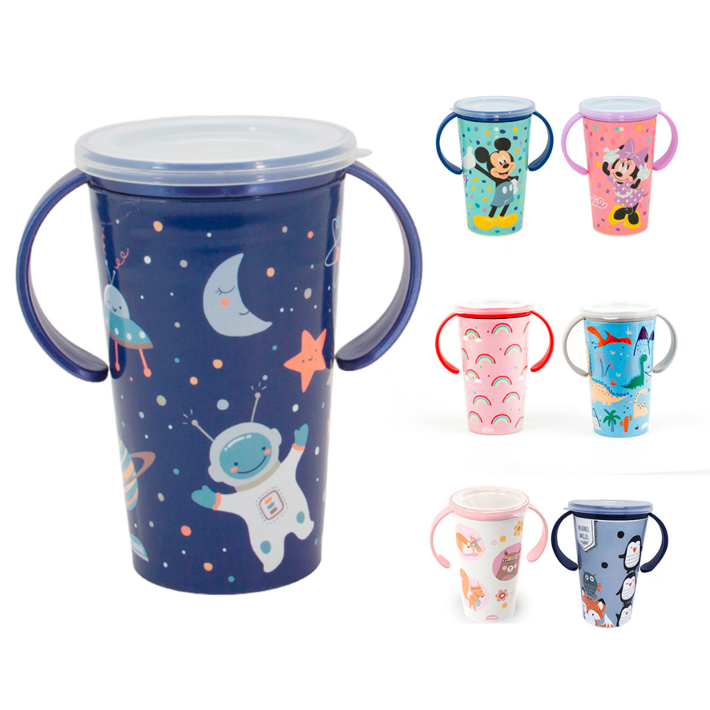 Copo Infantil Antivazamento Magic 280ML Com Alça Plasutil | Shopee Brasil