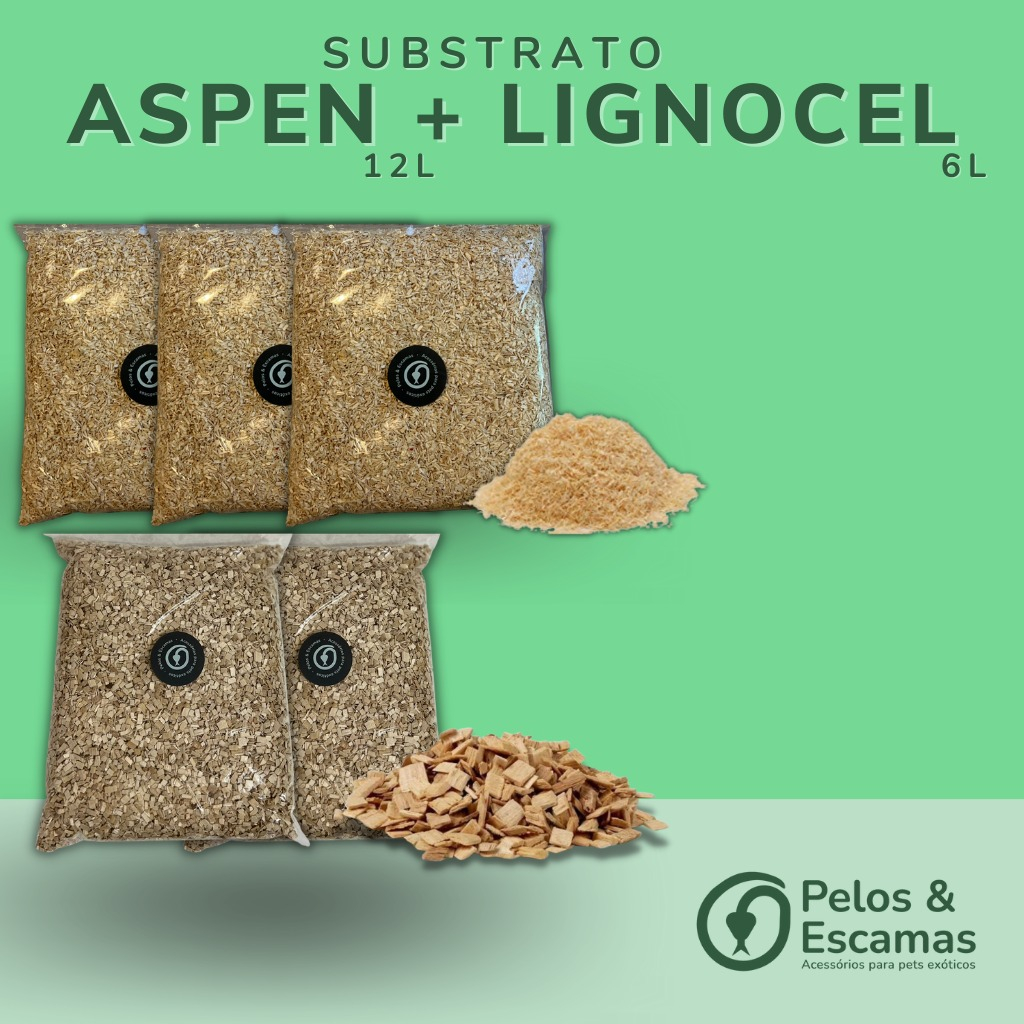 Kit de Substratos Aspen 12l (1.5Kg aprox.) + Lignocel 6l (1.2Kg aprox ...
