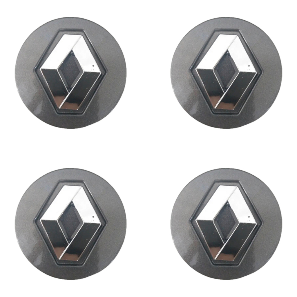 Jogo Kit 4 Calota Emblema Miolo Centro Roda Renault Duster Fluence ...