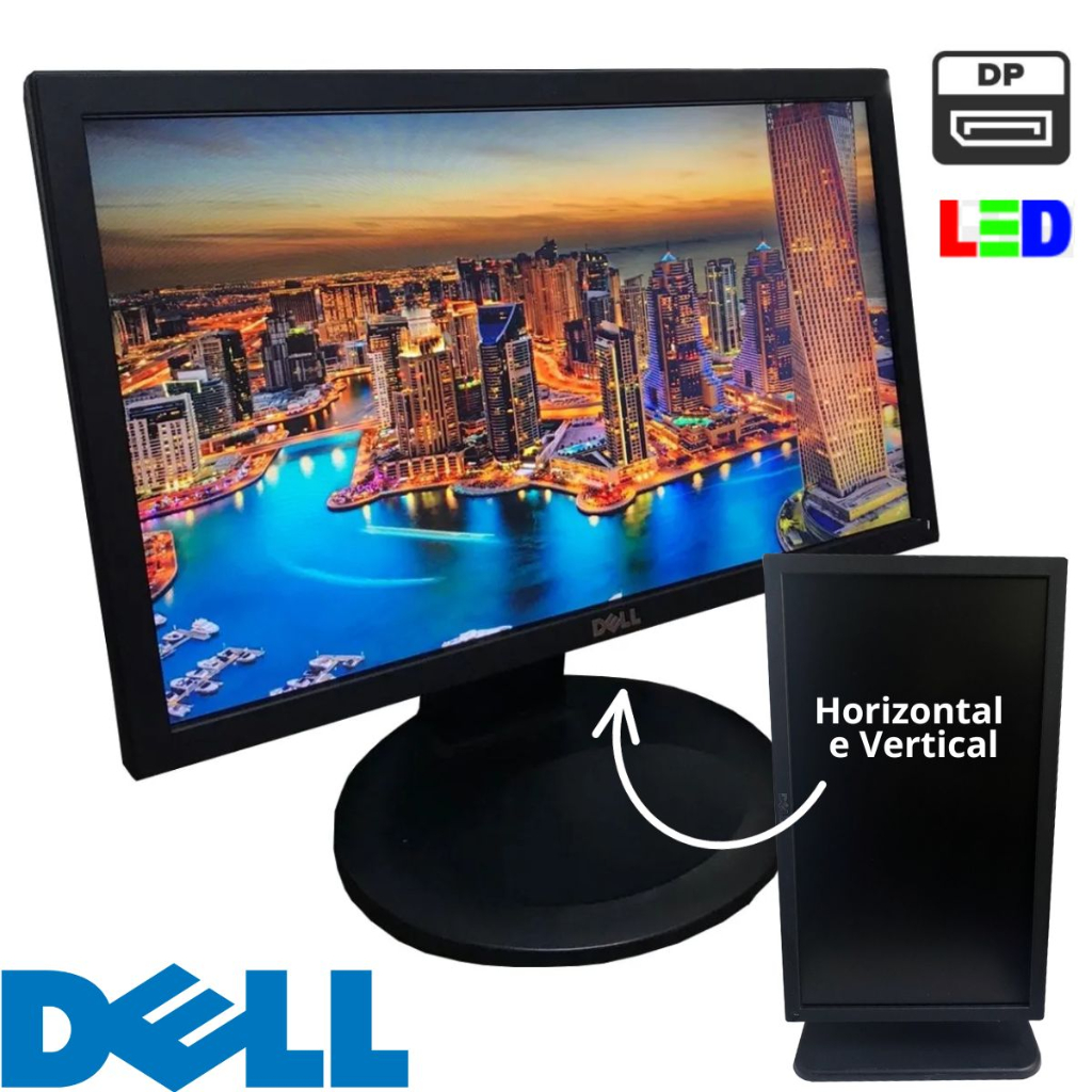Monitor Dell LED 19 Polegadas Displayport Widescreen Horizontal e ...