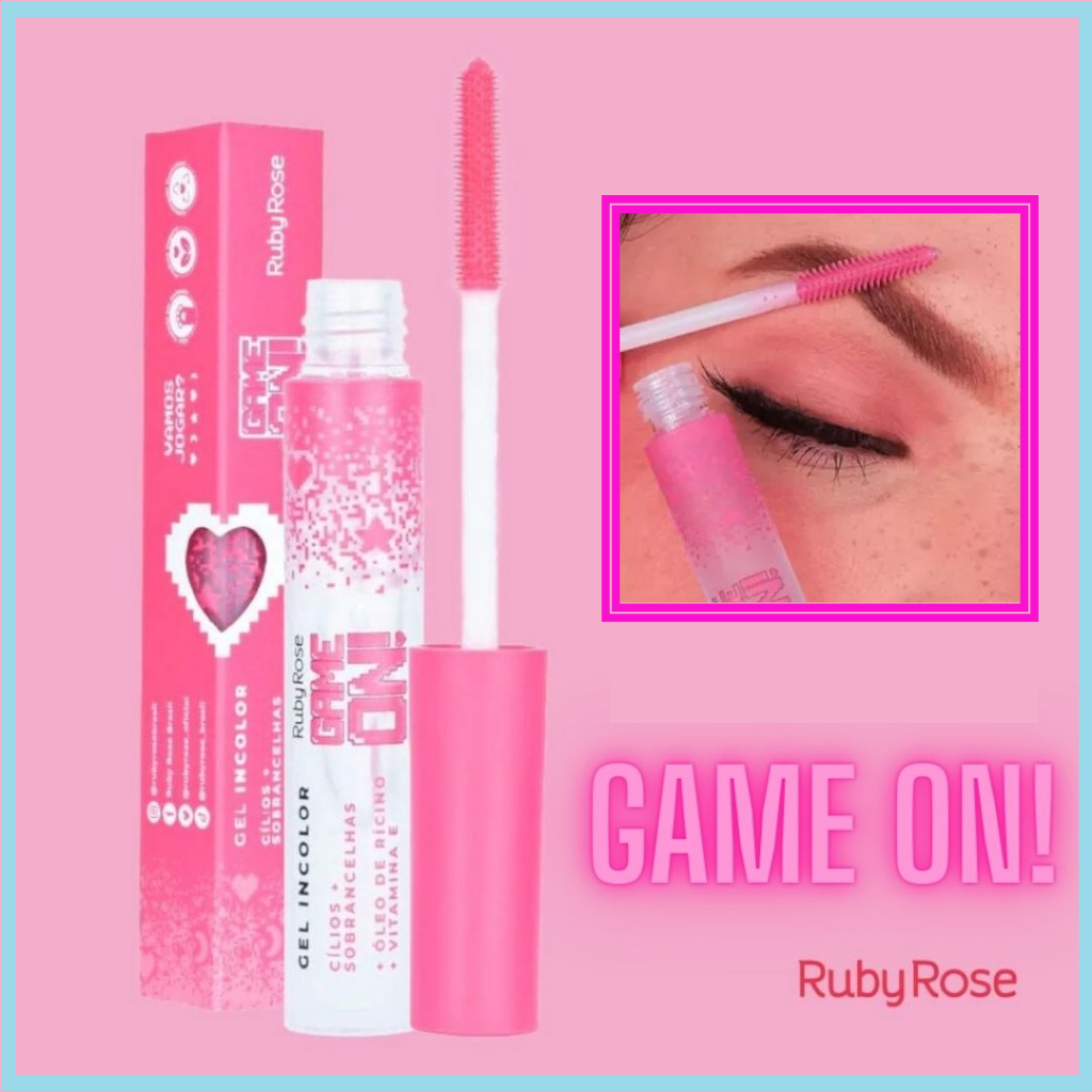 Gel Incolor Cilios + Sobrancelhas - Game On - Hb509 - Rubyrose | Shopee Brasil