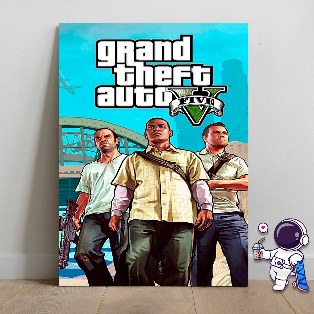 GTA V Grand Theft Auto - Quadro Placa Decorativa MDF 20x28CM | Shopee ...