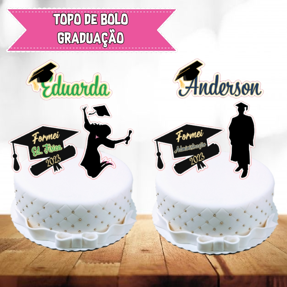 Topo de Bolo - Decoração de Festa - Topper Personalizado - Formatura ...