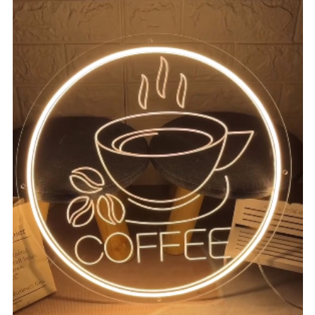 Placa luminosa em led café, cofee 28cm | Shopee Brasil