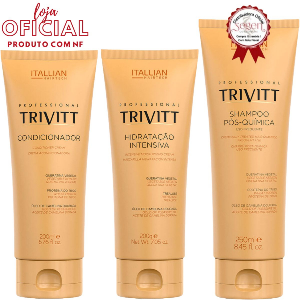 Kit Trivitt Condicionador, Hidratação intensiva e Shampoo | Shopee Brasil