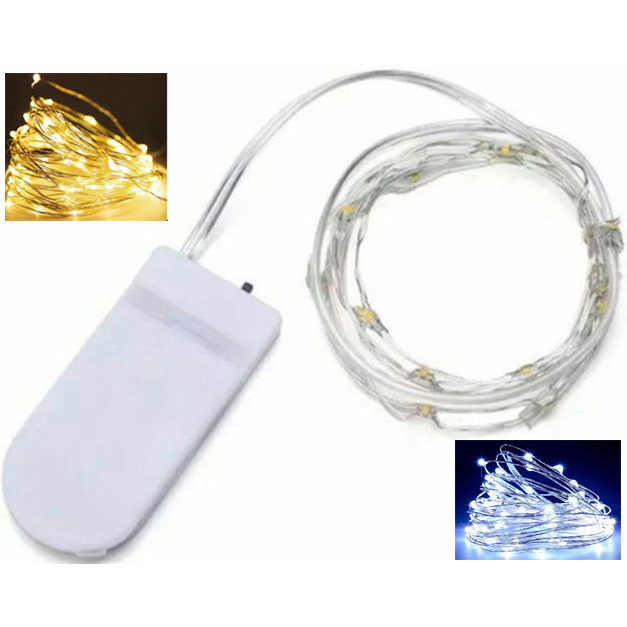 Kit 10 Fio de Led Fio Fada 1m 10 Leds bateria | Shopee Brasil