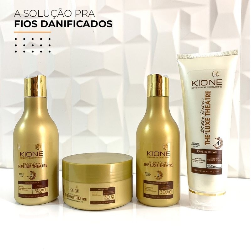 Kit Capilar Shampoo Máscara Condicionador Leave-in e Ampola The Luxe ...