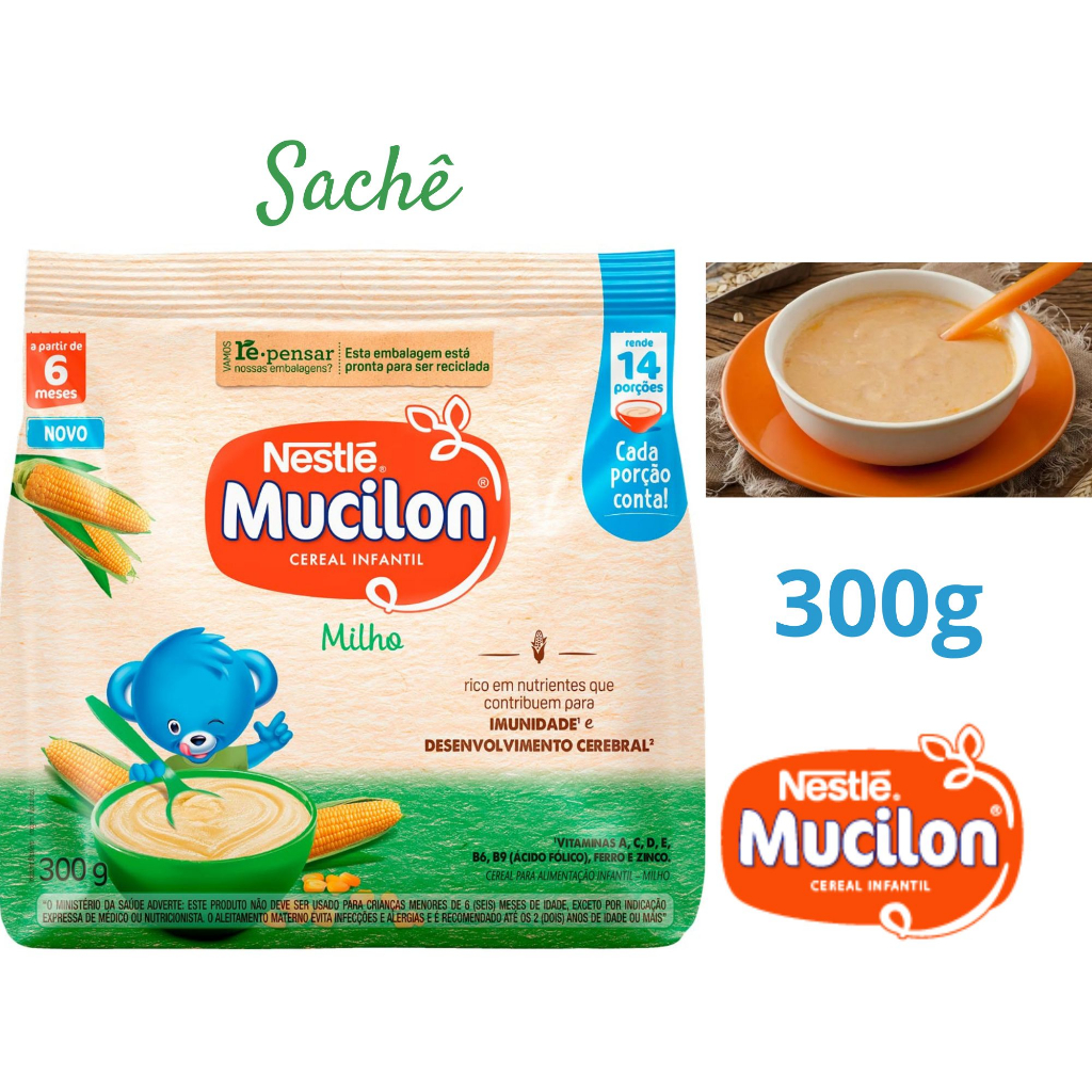 Mucilon Milho Cereal Infantil 300g - Cereal Mucilon | Shopee Brasil