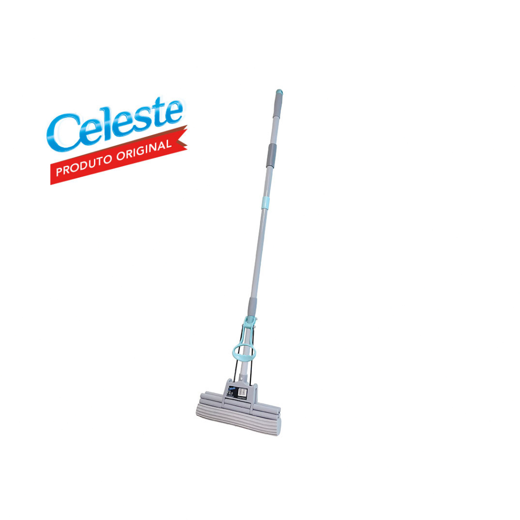 Rodo Mop Fácil Celeste Auto Torção Refil Em Espuma | Shopee Brasil