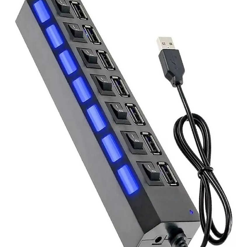 Hub USB 2.0 Multi Portas 7 Portas USB | Shopee Brasil
