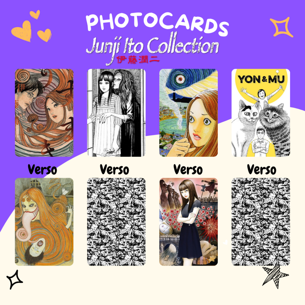 Kit 4 Photocards Fanmade Anime e Manga Junji Ito Frente e Verso ...