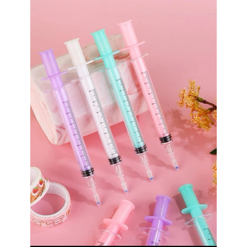 Caneta Seringa - Papelaria fofa | Shopee Brasil
