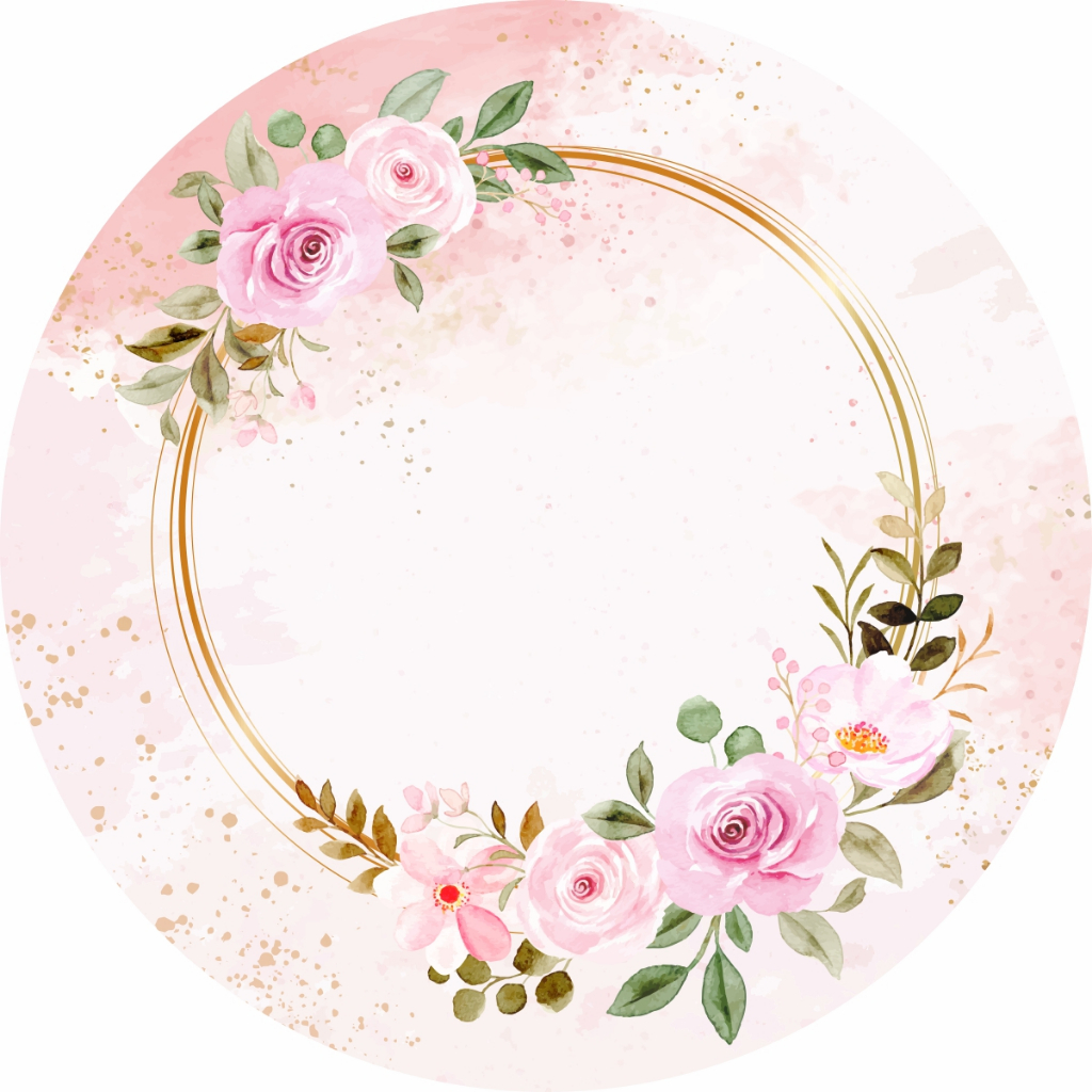 Painel Floral, Redondo Microfibra Premium 150x150 C/ elástico, Premium ...