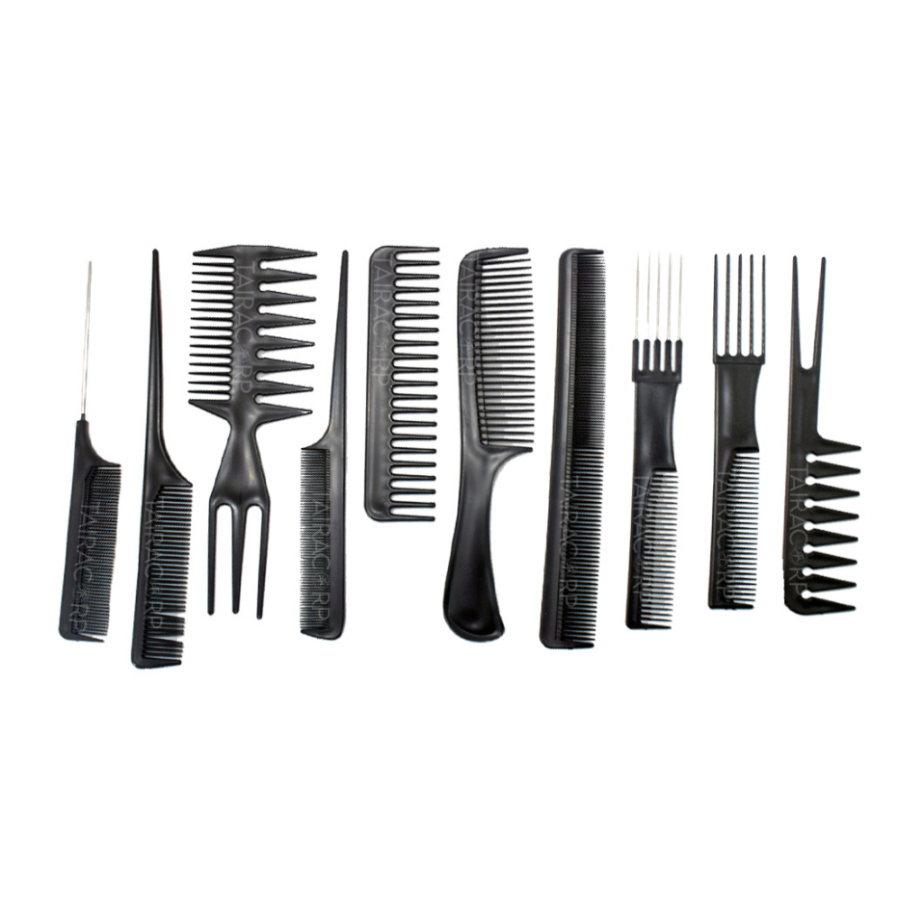 Kit 10 pentes profissionais cabelereiros tranças | Shopee Brasil