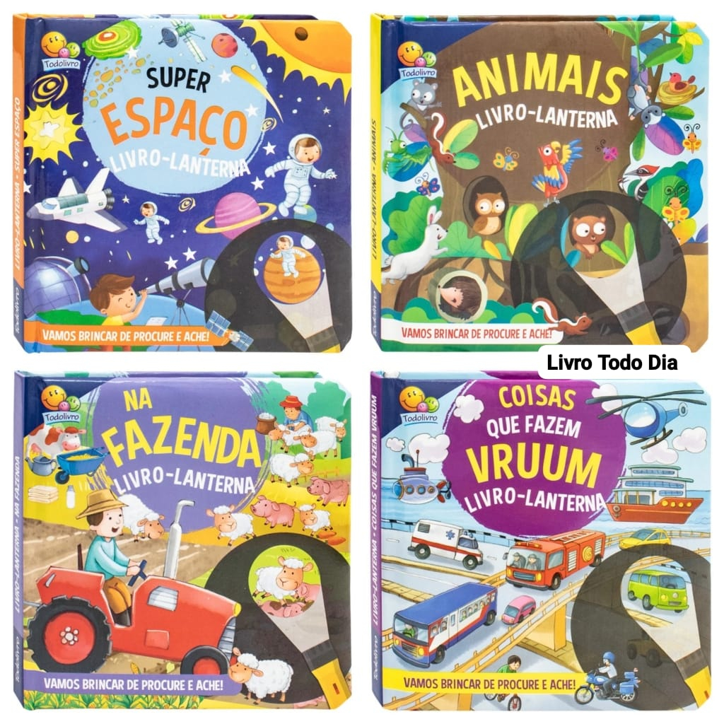 Coleção Livro-Lanterna 4 temas-Todolivro | Shopee Brasil