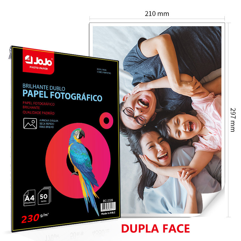 Papel Fotográfico Dupla face Foto 230g A4 Glossy Brilhante Resistente a ...
