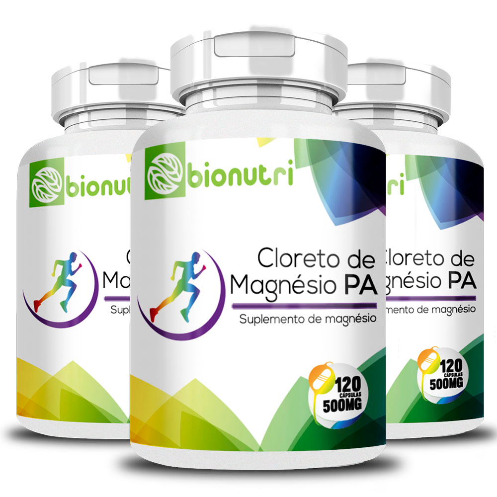 Kit 3x Cloreto De Magnesio Puro Concentrado - 120 Capsulas 500 Mg Bionutri Original | Shopee Brasil