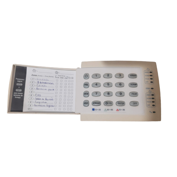 Teclado Paradox K10h Led Keypad 10 Zones Português Br | Shopee Brasil