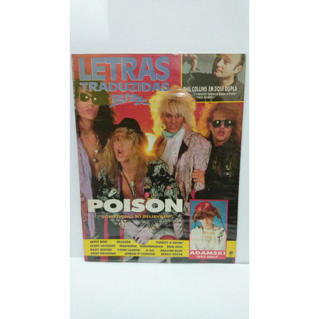 Revista Bizz letras traduzidas rock pop Capa banda Poison | Shopee Brasil
