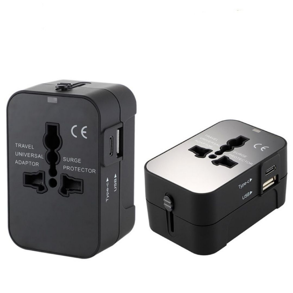Tomada Universal Adaptador Com Usb E Usb-c Viagem 150 Países Type-c Uk ...