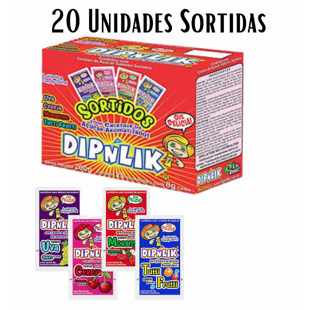 Pirulito DipnLik Sortidos Caixa Contém 25 Unidades | Shopee Brasil