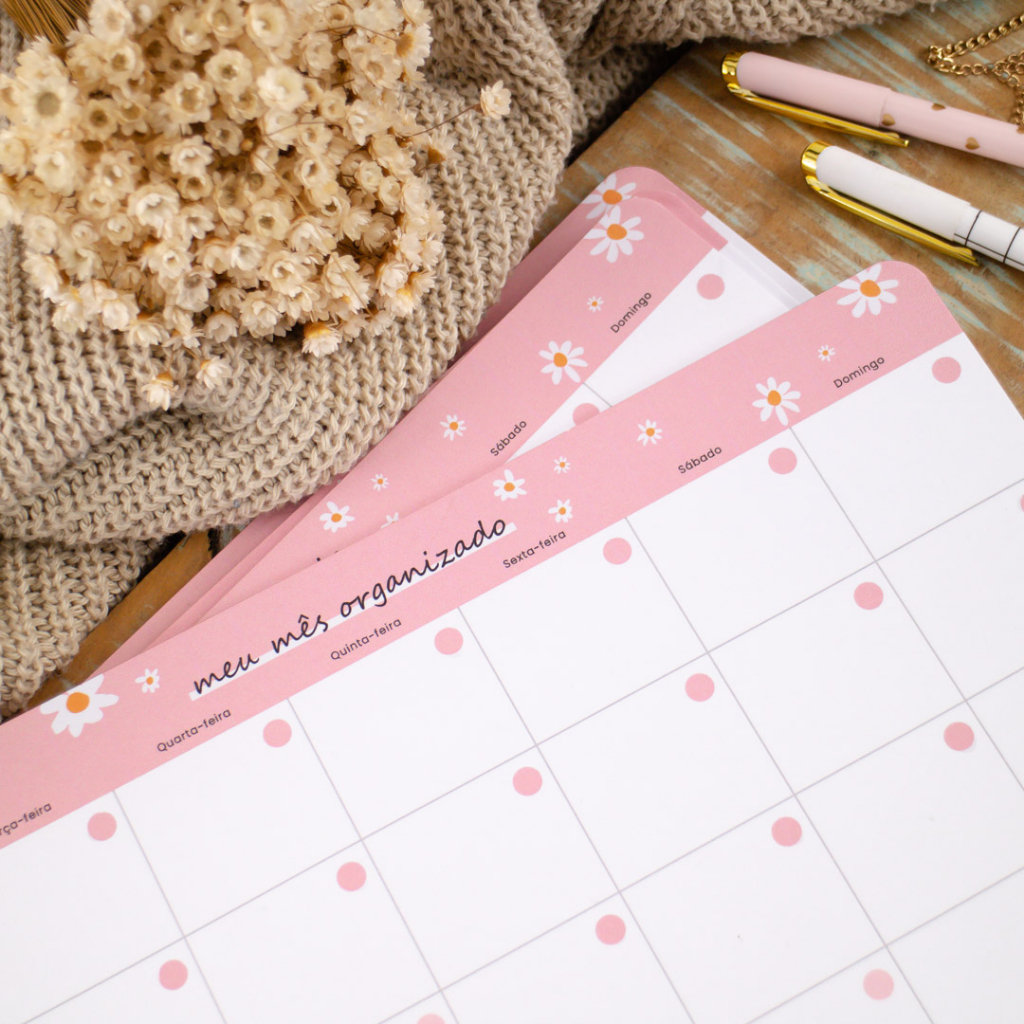 Planner Mensal 2024 - Tamanho A4 - Margaridas | Shopee Brasil