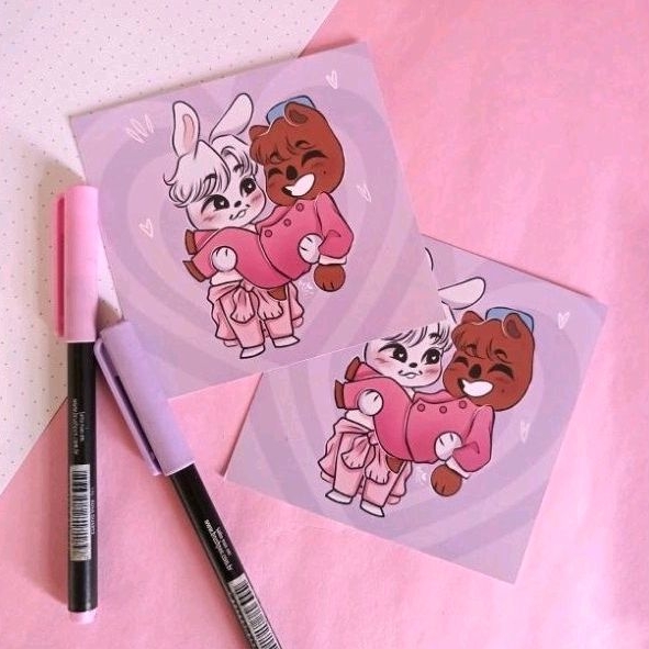SKZOO Quokka e Leebit | Print | Fanart | Stray Kids | Shopee Brasil