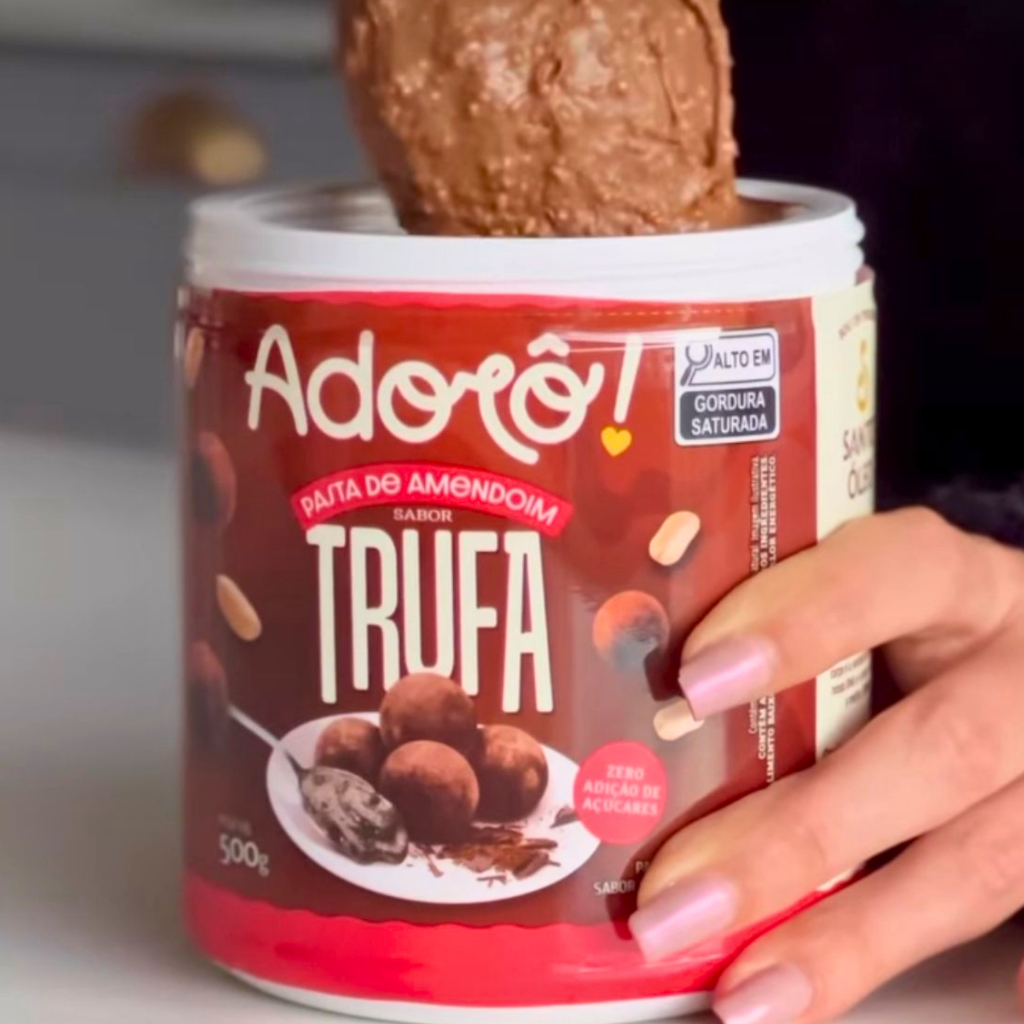 Pasta de Amendoim 500g Sabores Adoro! Santo Oleo | Shopee Brasil