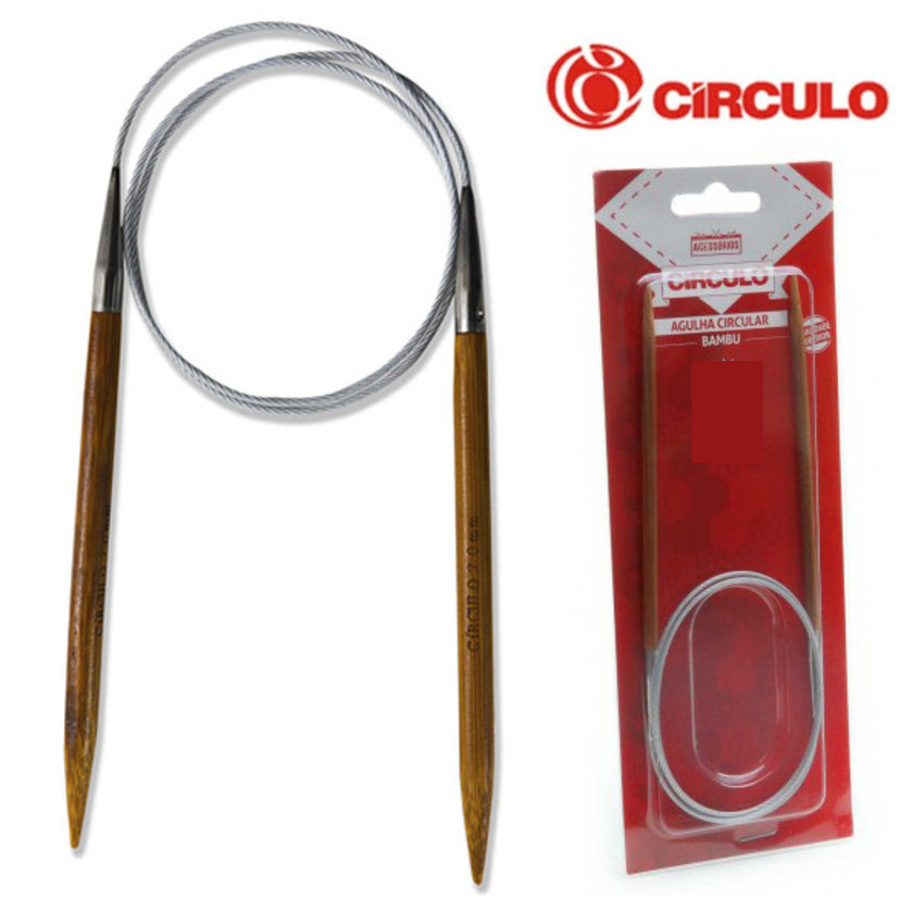 Agulha Circular de Bambu Círculo - 80cm | Shopee Brasil