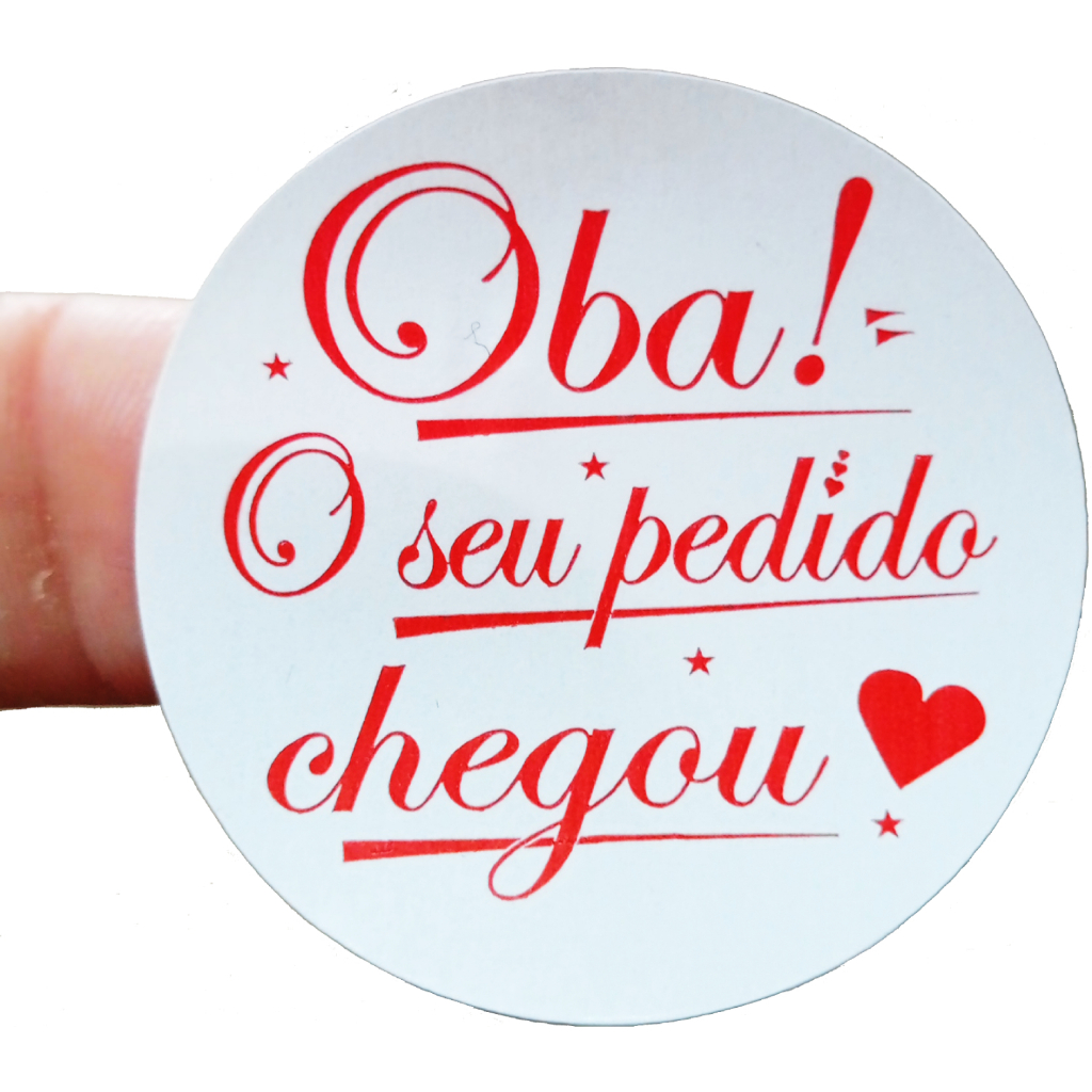 500 Adesivos - Etiqueta Oba Seu Pedido Chegou | Shopee Brasil