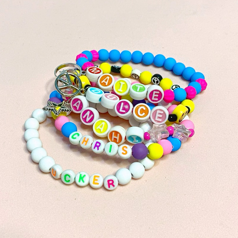 Pulseiras RBD Com 5 Soy Rebelde Tour Friendship Integrantes Miçangas ...