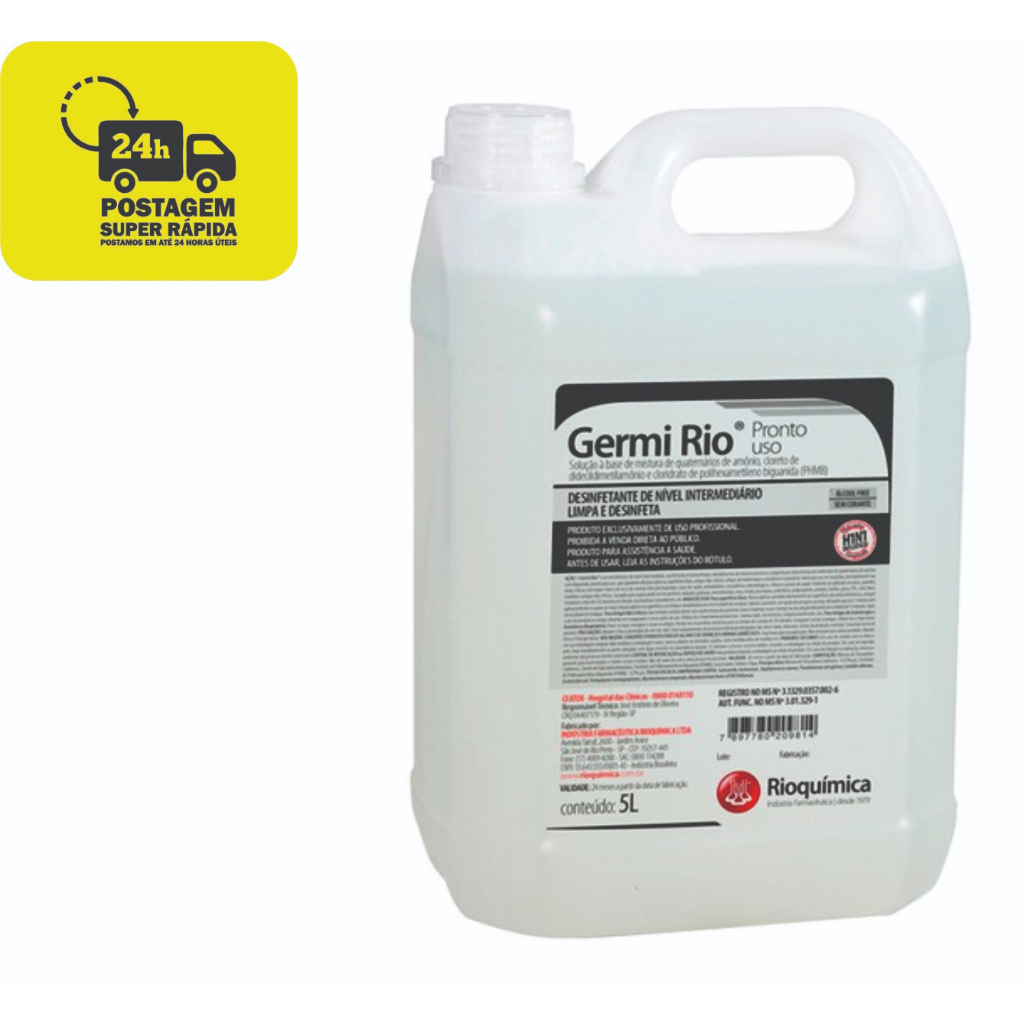 Desinfetante Germi Rio - Rioquímica - 5 Litros | Shopee Brasil