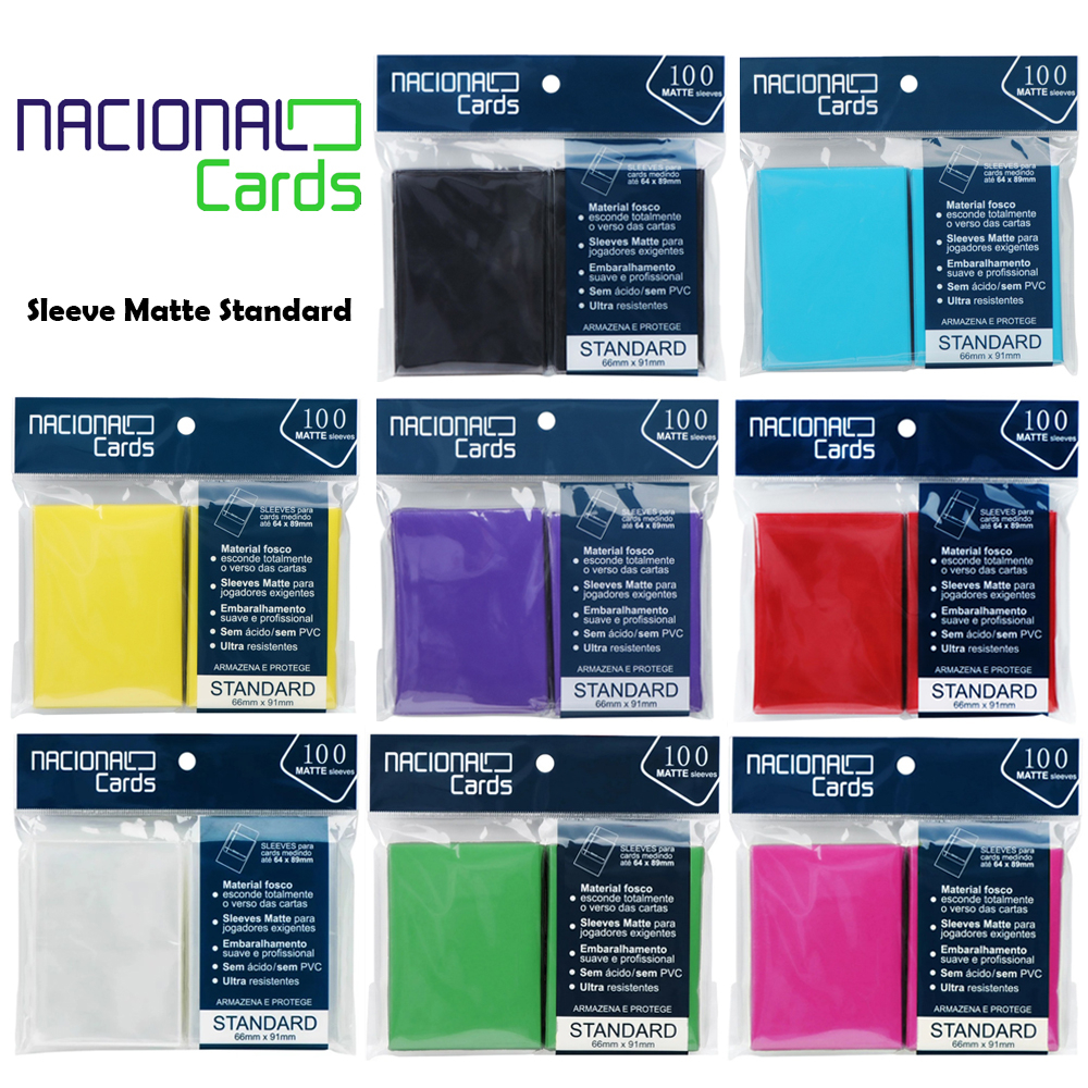 Sleeve Matte Standard 100 Un. Amarelo Azul Branco Preto Rosa Roxo Verde ...