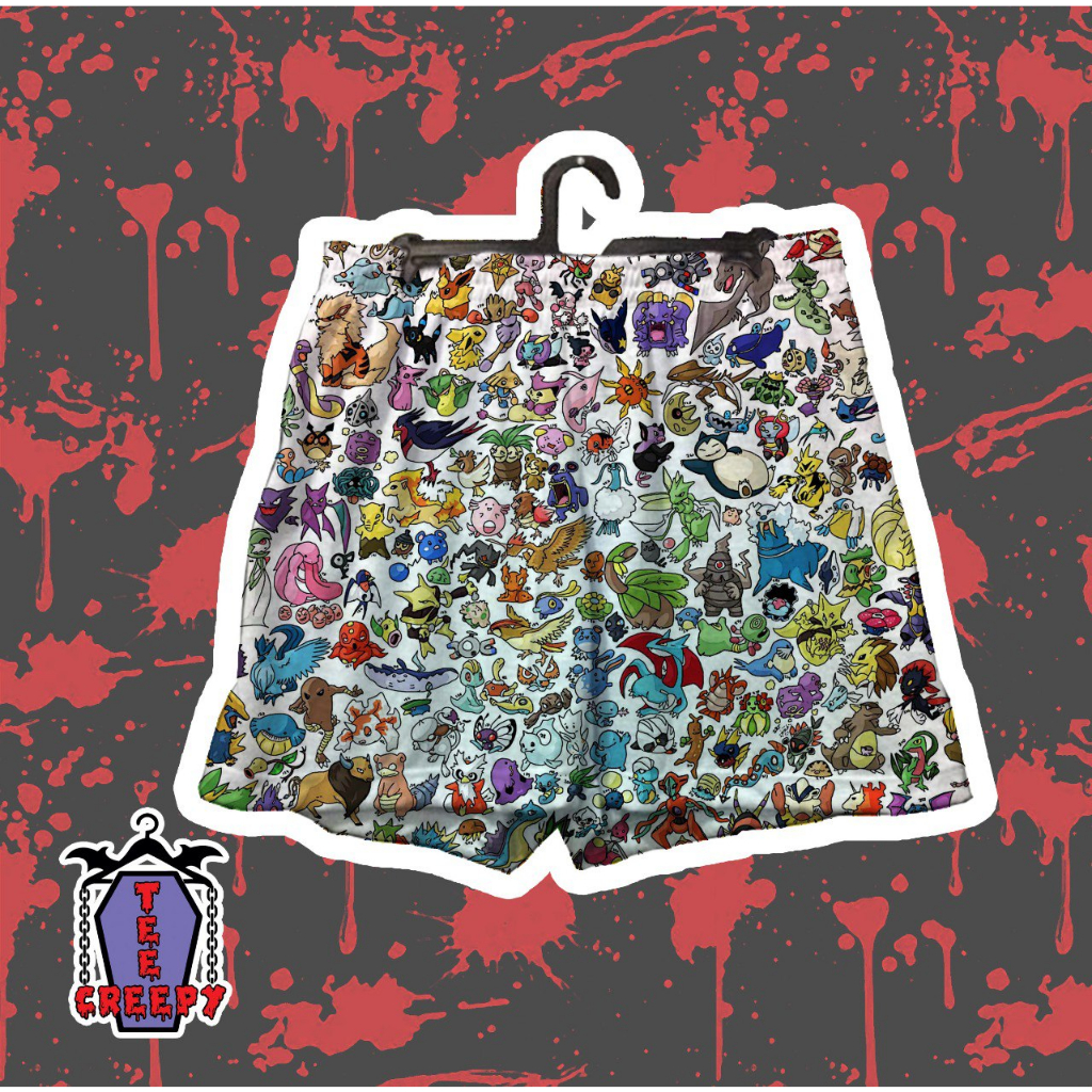 Samba canção cueca short de dormir all pokemons desenho anime geek ...