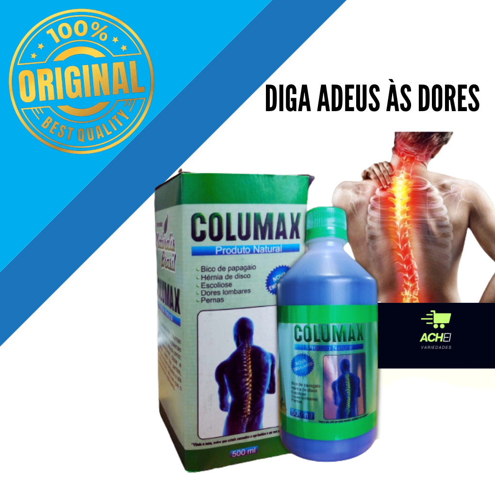 Kit 6 Unidades Columax 500ml Original Suplemento Natural Dor De Coluna ...