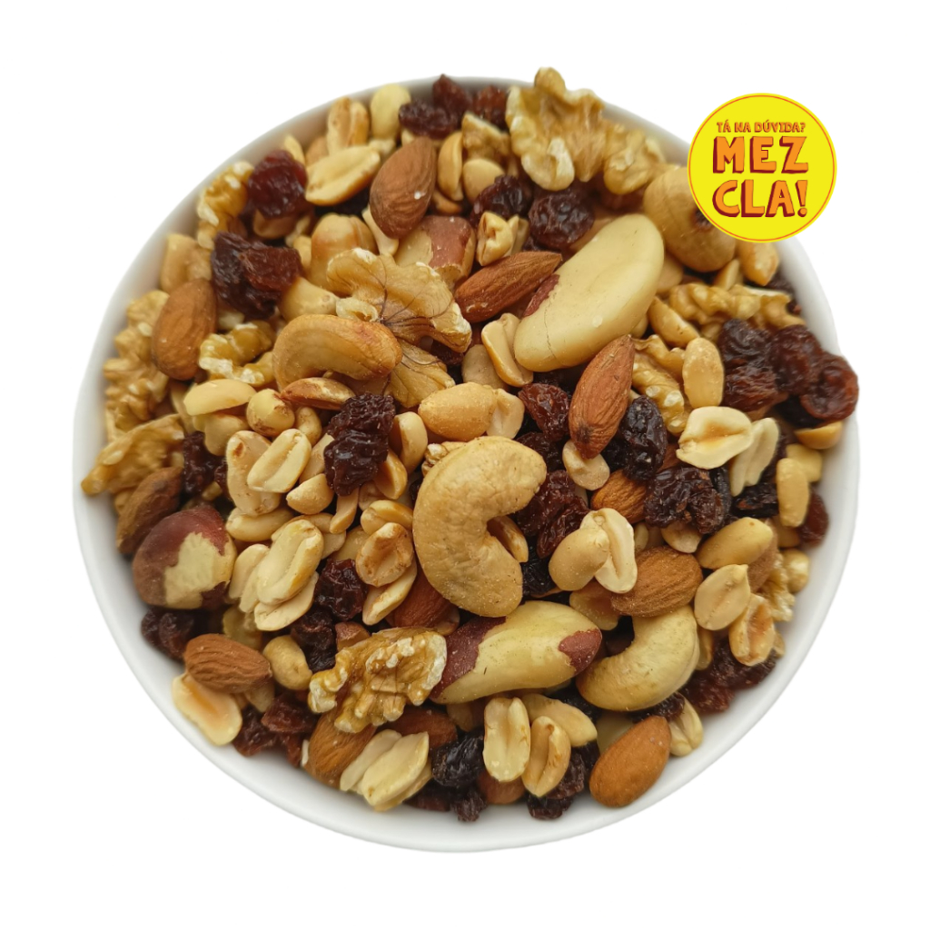 Mix de Castanhas com Amendoim e Uva Passa Real Nuts Mezcla | Shopee Brasil