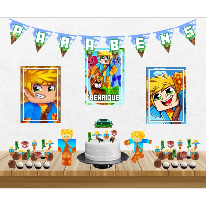 Kit Festa É só um bolinho, Minecraft Lopers | Shopee Brasil