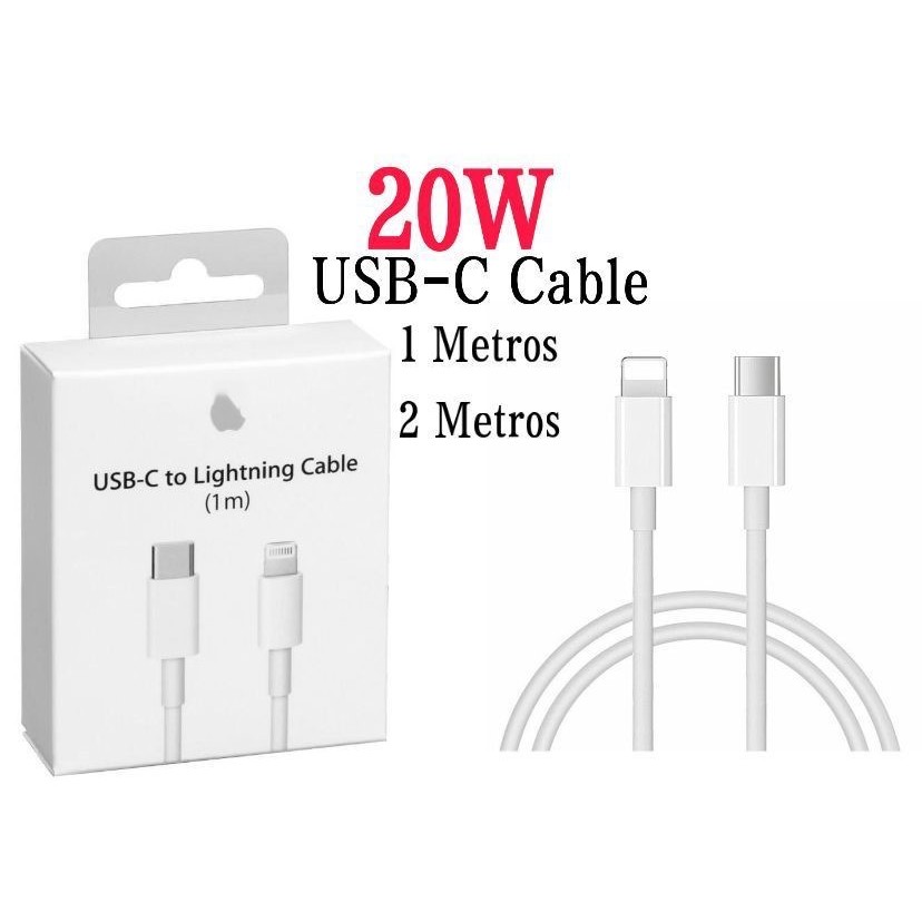 Cabo de iPhone Lightning 20W Usb-C Tipo C 1M/2M USB de Carregamento Rápido/Dados | Shopee Brasil