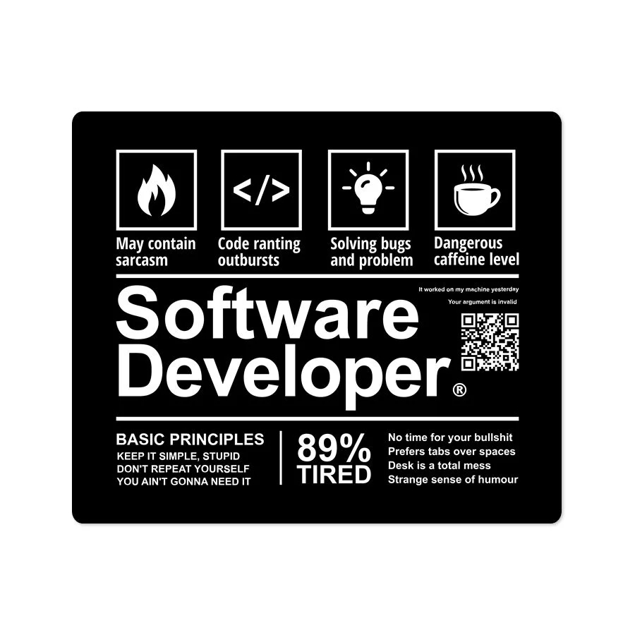 Mouse Pad Software Developer - programador programação dev | Shopee Brasil