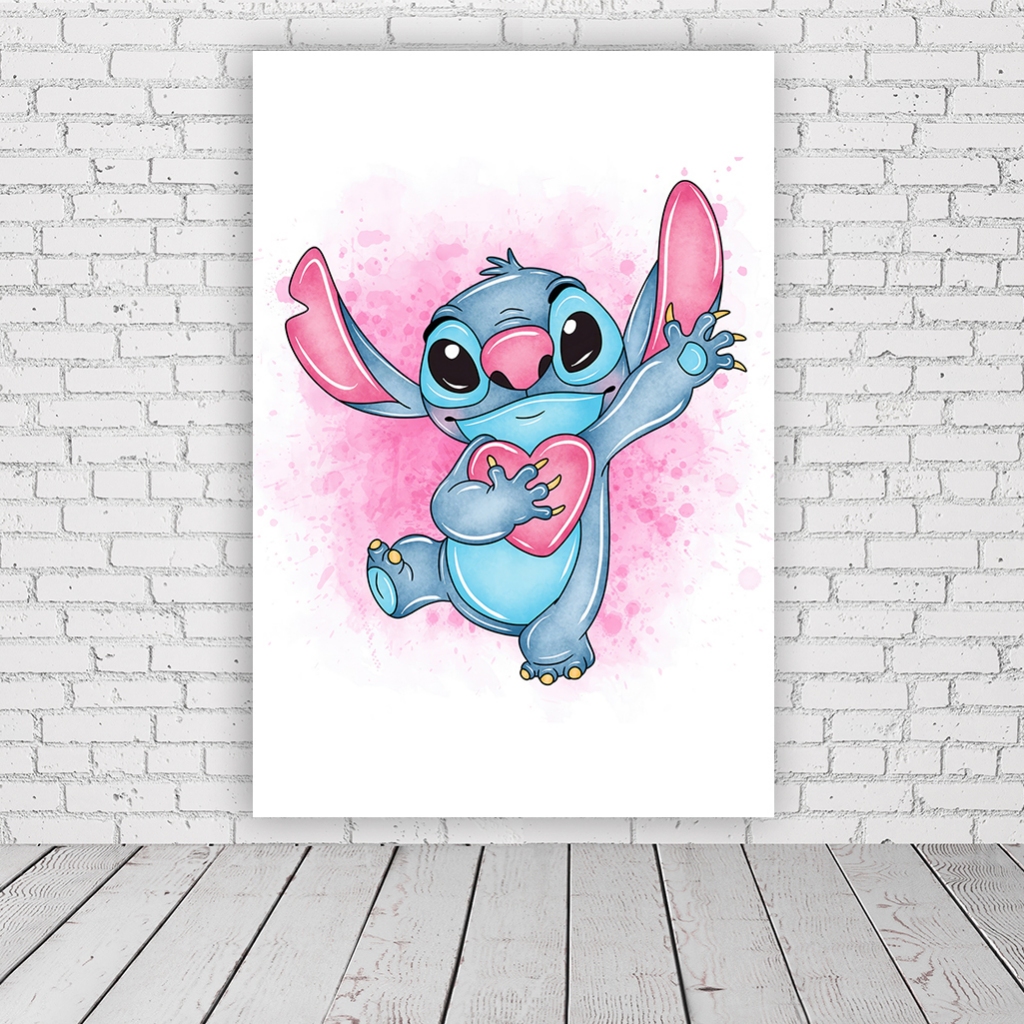 Painel Retangular de Festa em Tecido Sublimado 3D Vertical 3D Lilo e ...