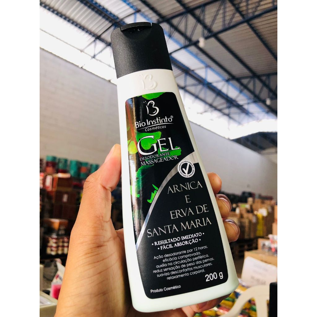 Gel massageador arnica e erva santa maria - bio instinto | Shopee Brasil