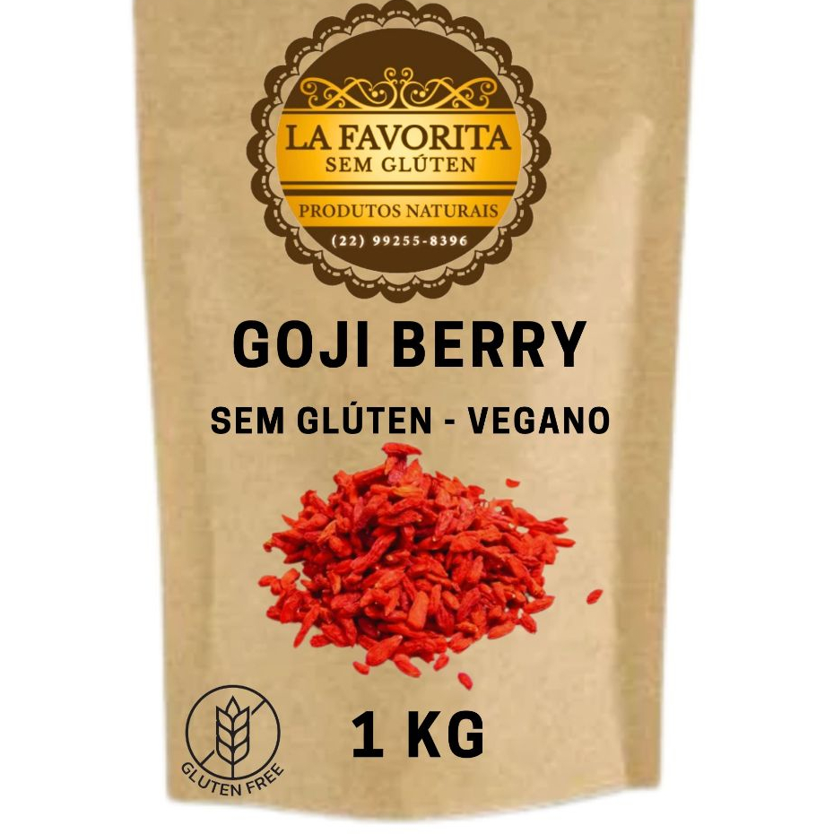 Goji Berry Premium - 1 KG - Sem Glúten - Fruta Desidratada | Shopee Brasil