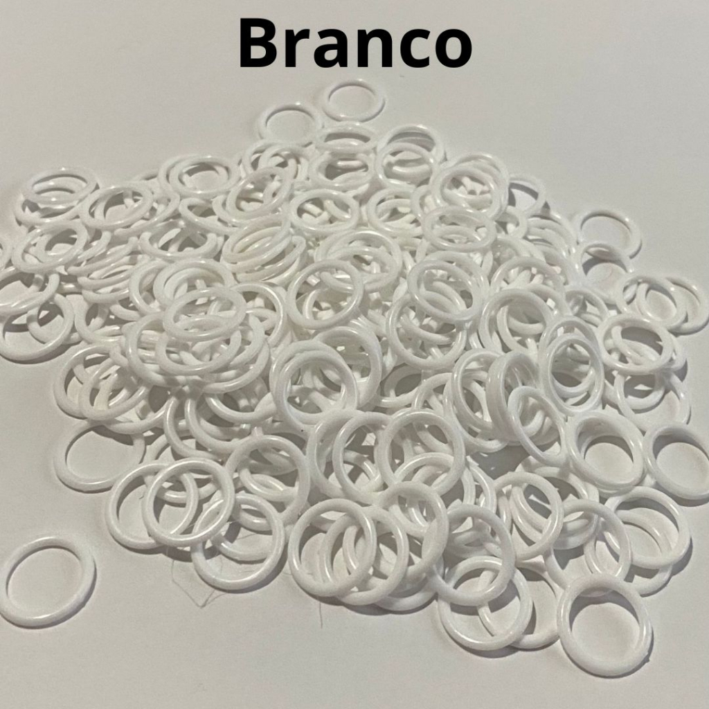 100 Argolas de Plástico Para Alças de Sutiã 10 mm. | Shopee Brasil