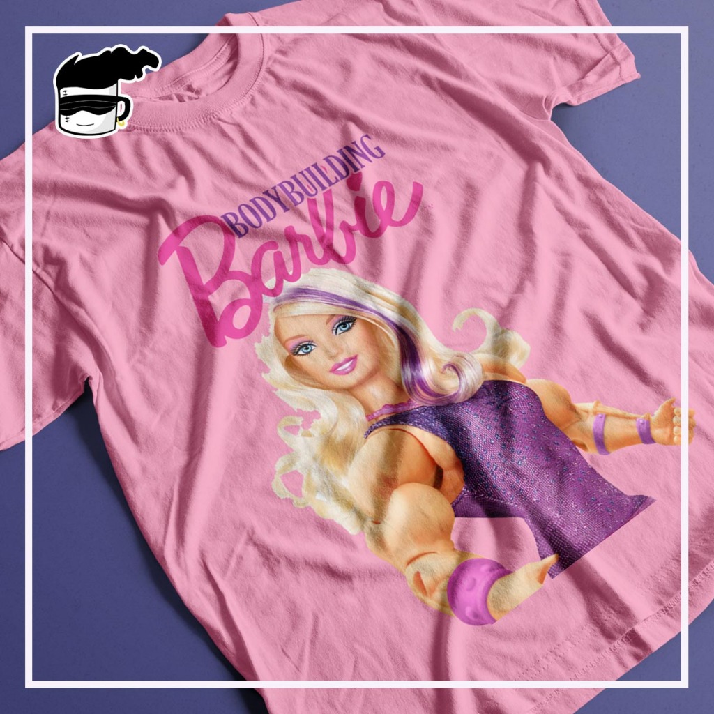 Camisa Barbie Bodybuilder Unissex Camisa De Treino Eu treino Fofo ...