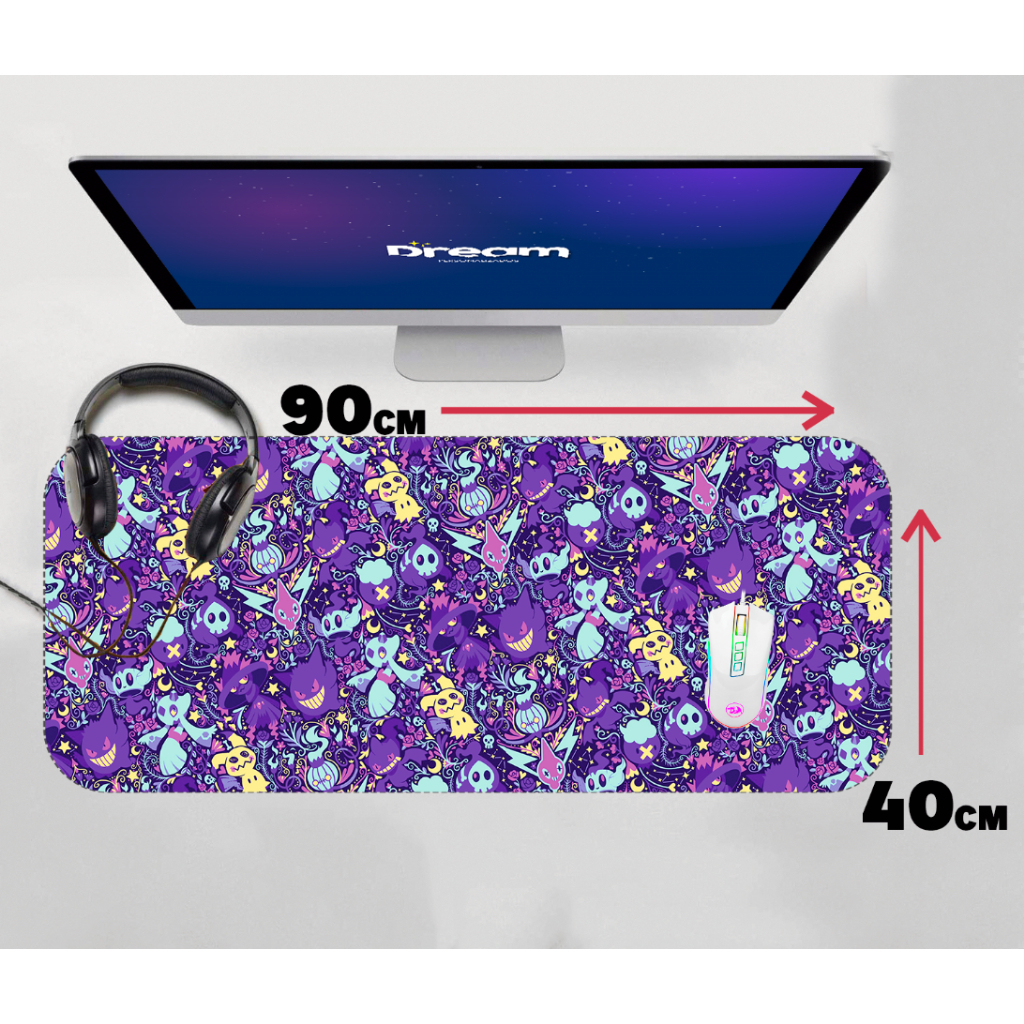 Mouse Pad Gamer Pokemon Gengar 90x40 70x30 60x40 Personalizado mousepad ...