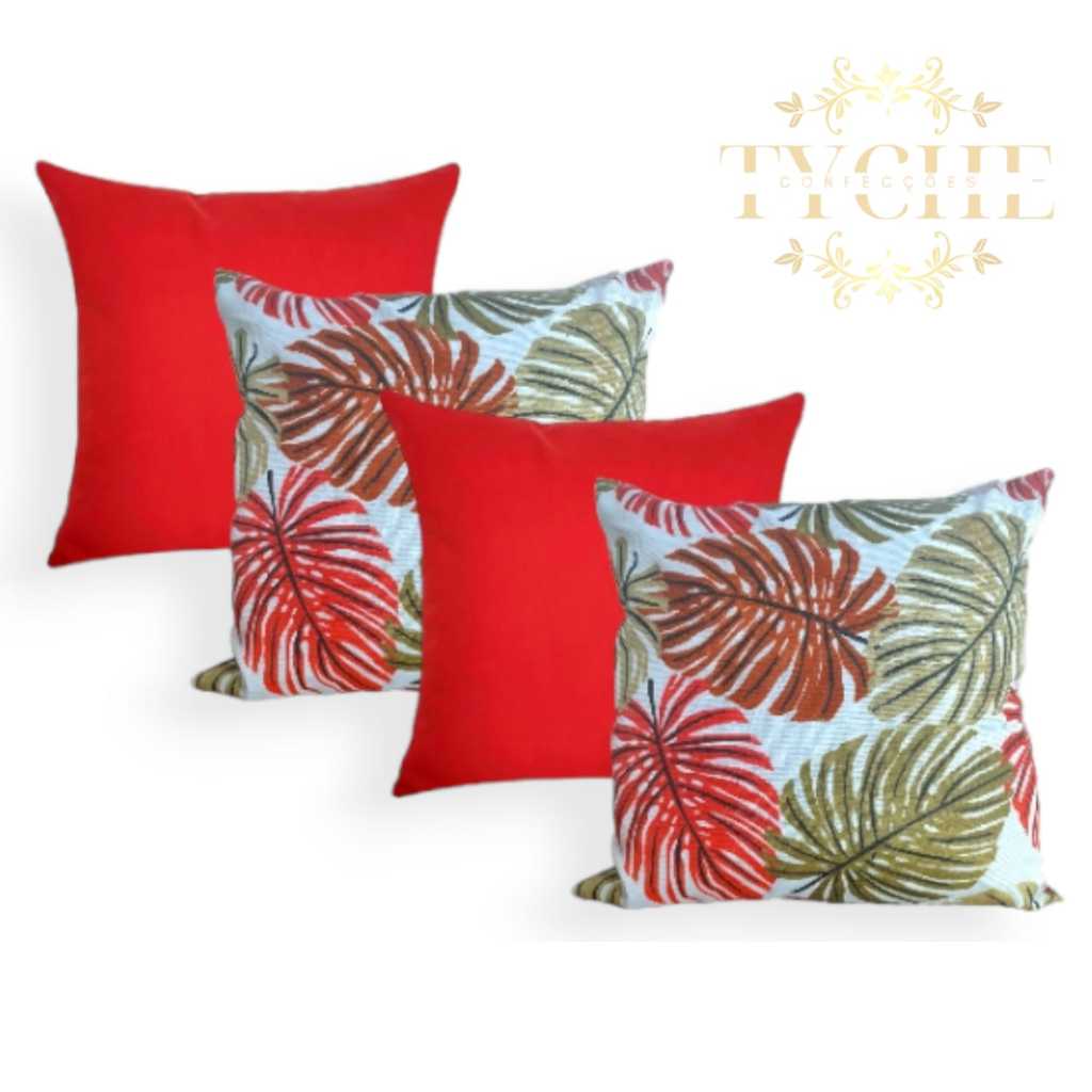 Kit c/4 Almofadas Cheias Decorativas c/Zíper | Shopee Brasil Kit c/4 Almofadas Cheias Decorativas c/Zíper | Shopee Brasil